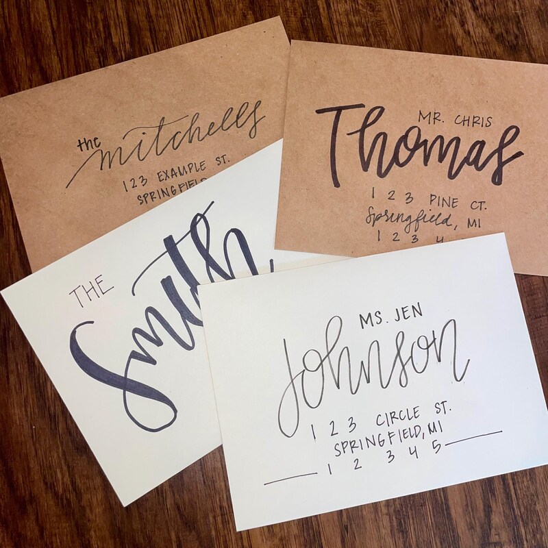 Lettered Envelopes - Etsy