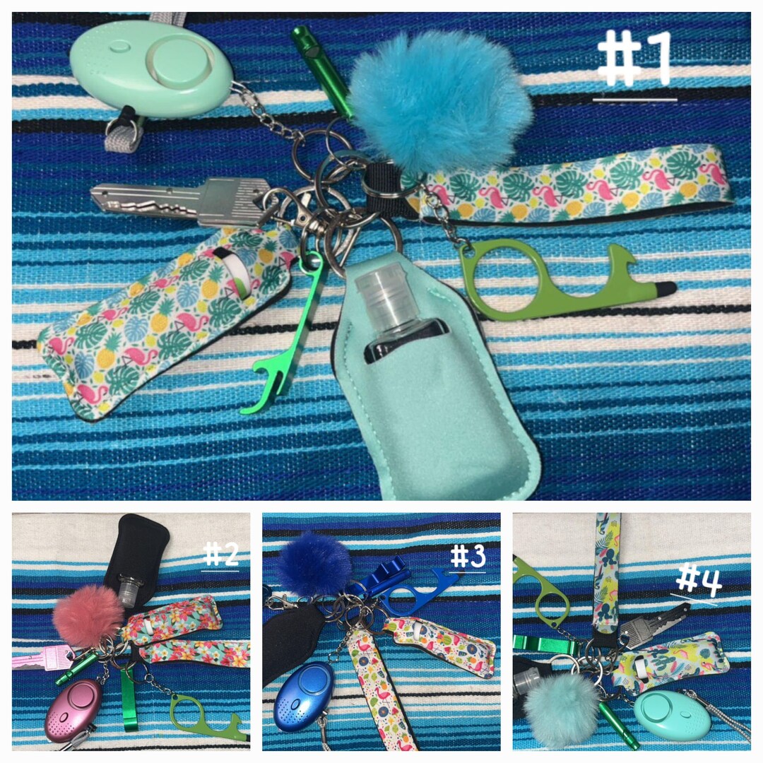 Colorful Print Keychains - Etsy