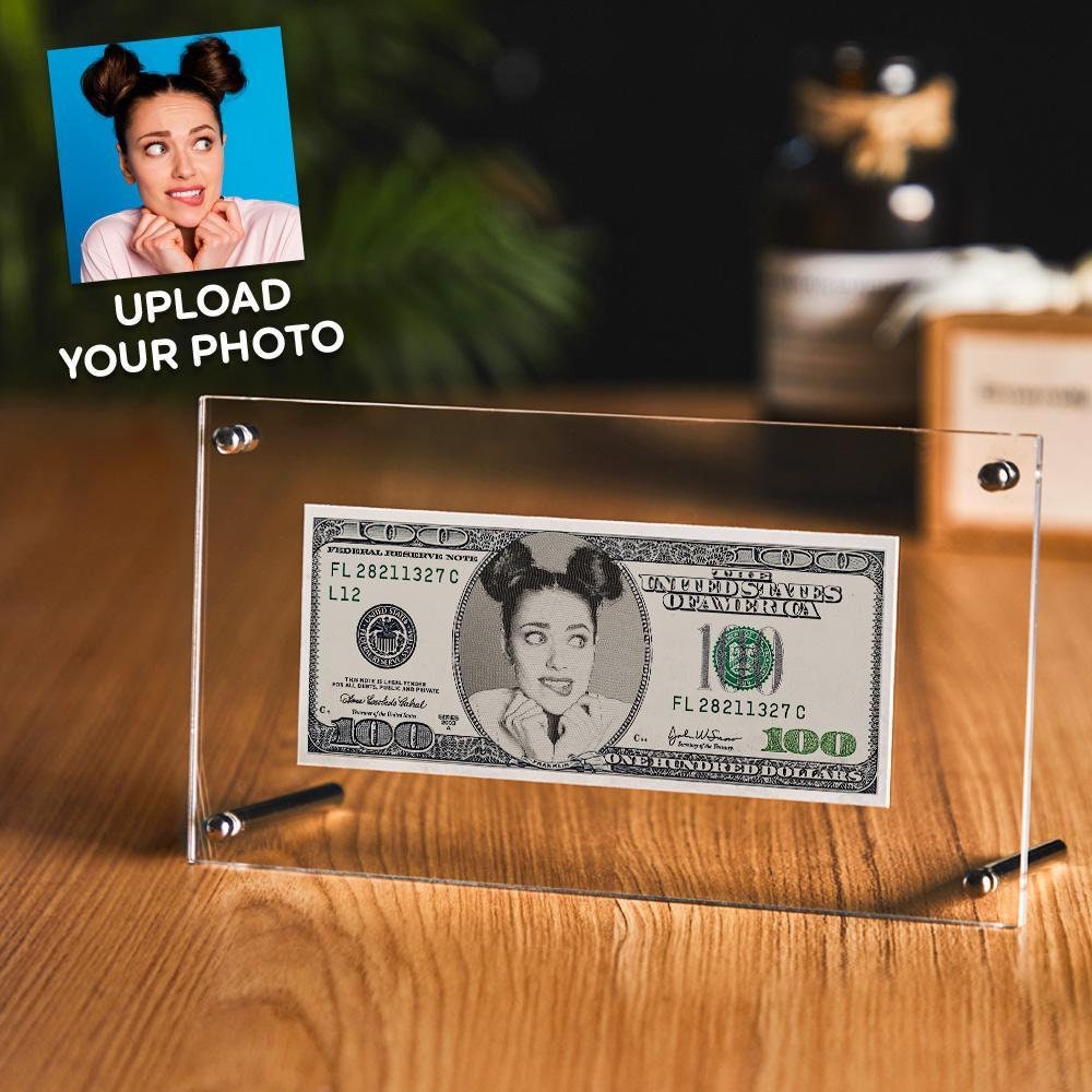 Custom Portrait Money 100 Dollar Bill | Personalized Desk Decor Face ...