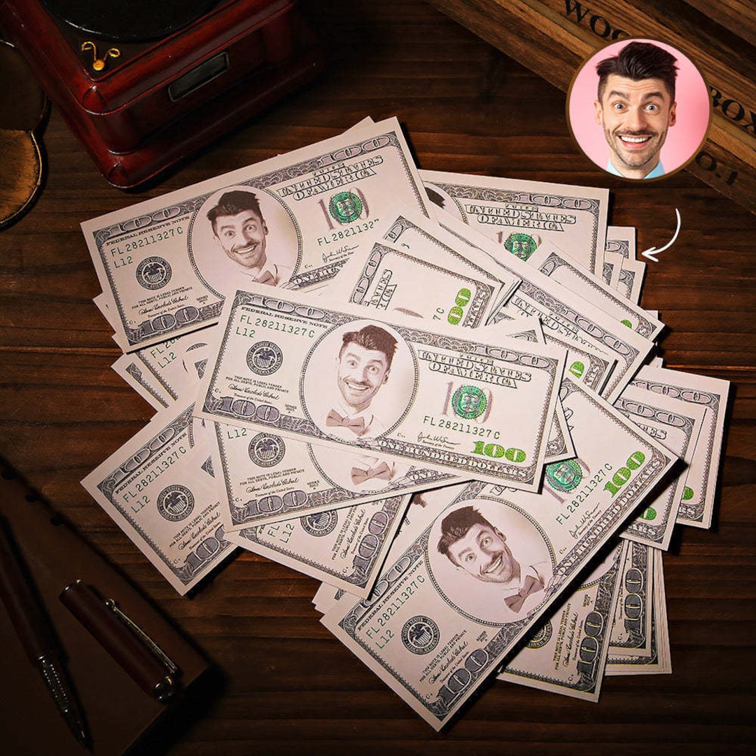 Custom Face Prop Money: Personalized Paper Cash for Parties - Etsy