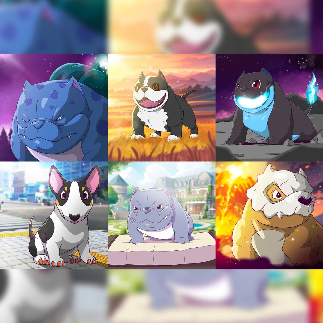 Pokemon Pet Illustration with Background - Etsy