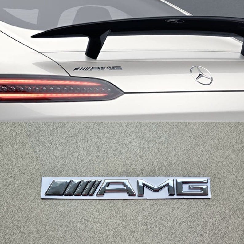 Amg Emblem Lettering Chrome Logo Rear Trunk Sticker Letters - Etsy