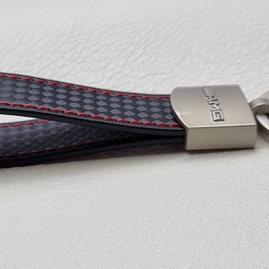 Mercedes Amg Keychain Leather Logo Keyring Lanyard Car Accessories Gift ...