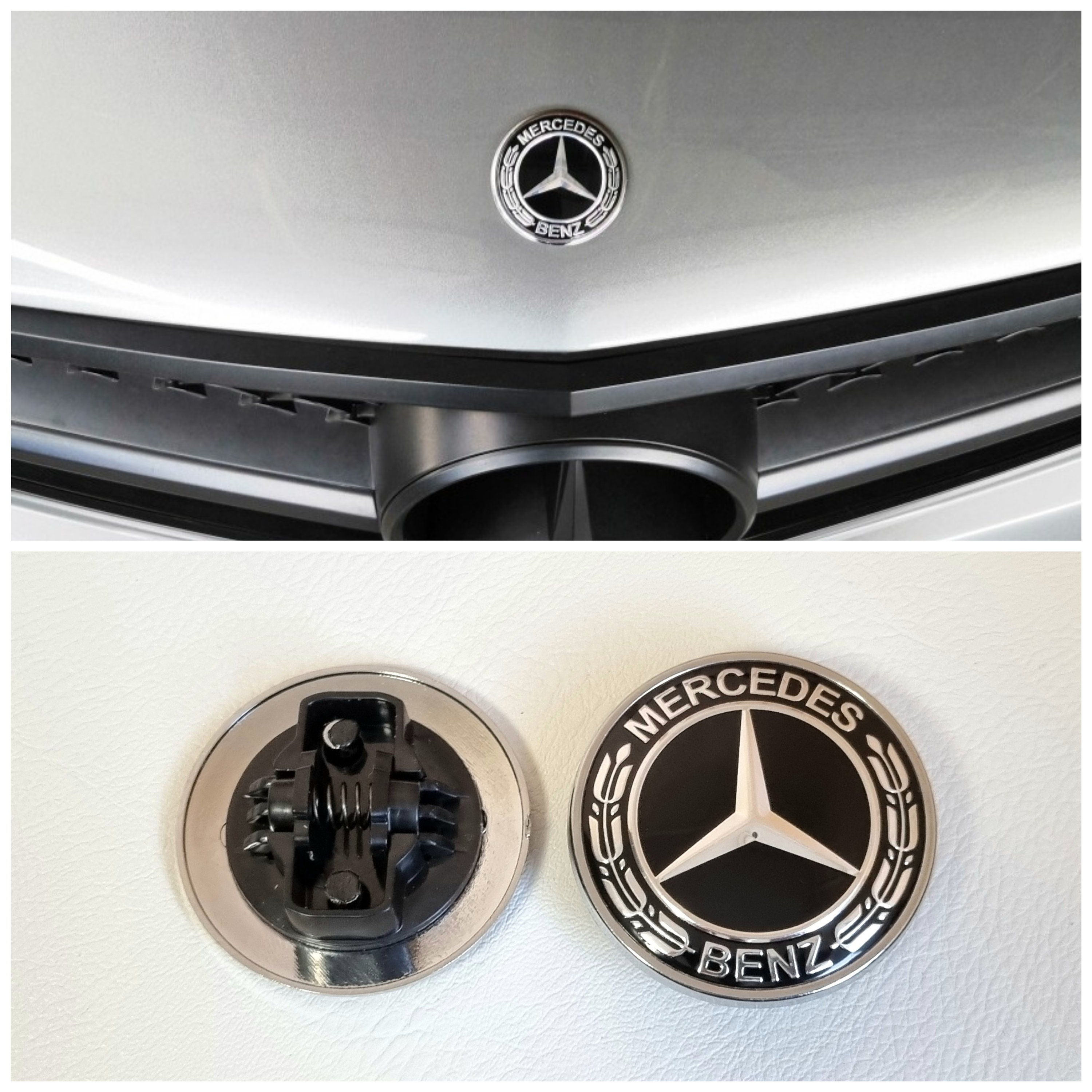 Mercedes Hood Badge Logo Bonnet Emblem 5.7 Cm C E S Class Car ...