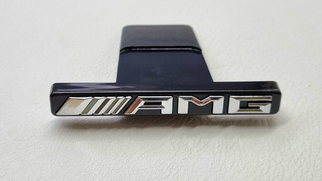Amg GT Panamericana Grille Badge Amg Logo Silver Grill Emblem - Etsy