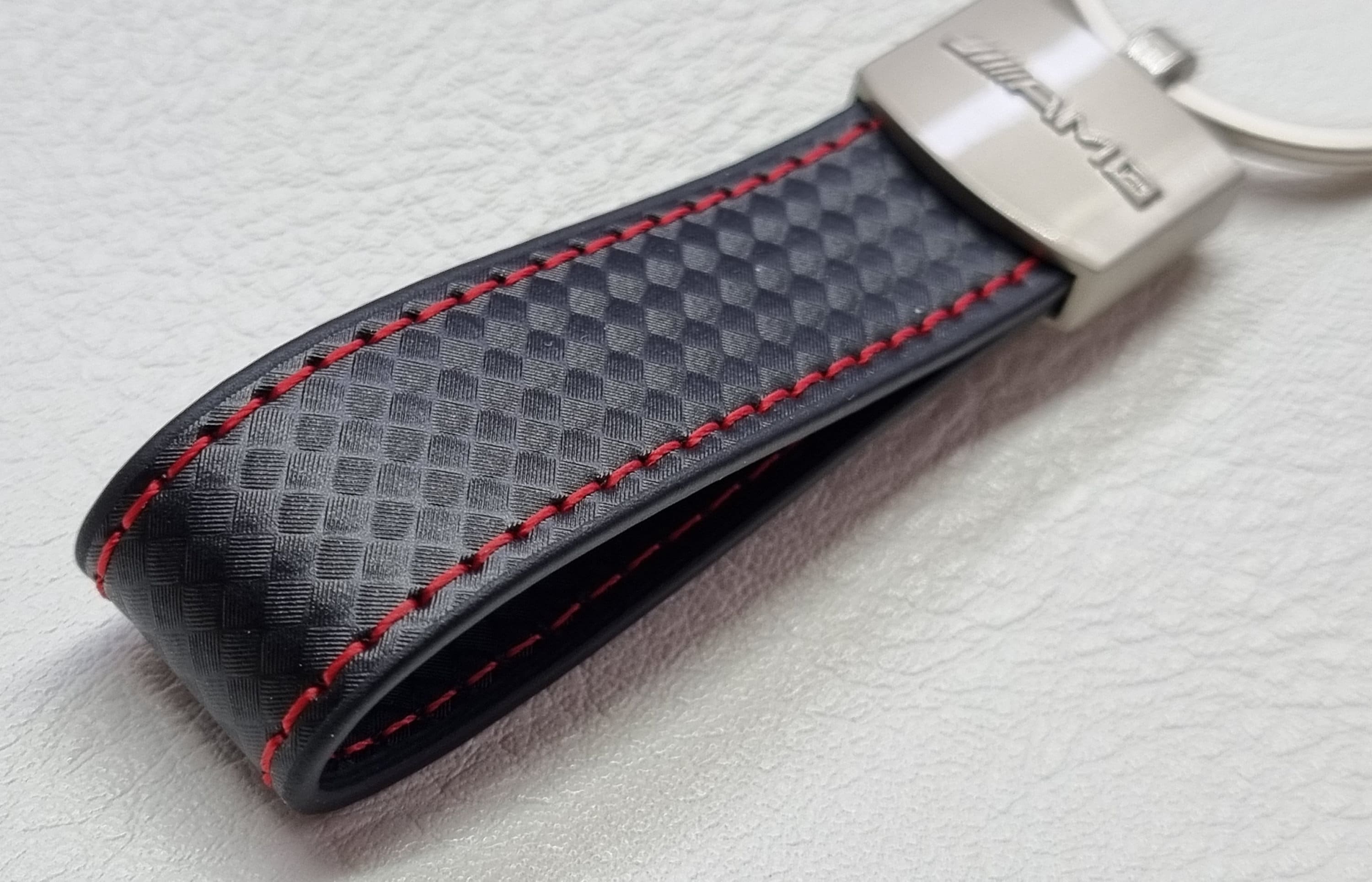 Mercedes Amg Keychain Leather Logo Keyring Lanyard Car Accessories Gift ...