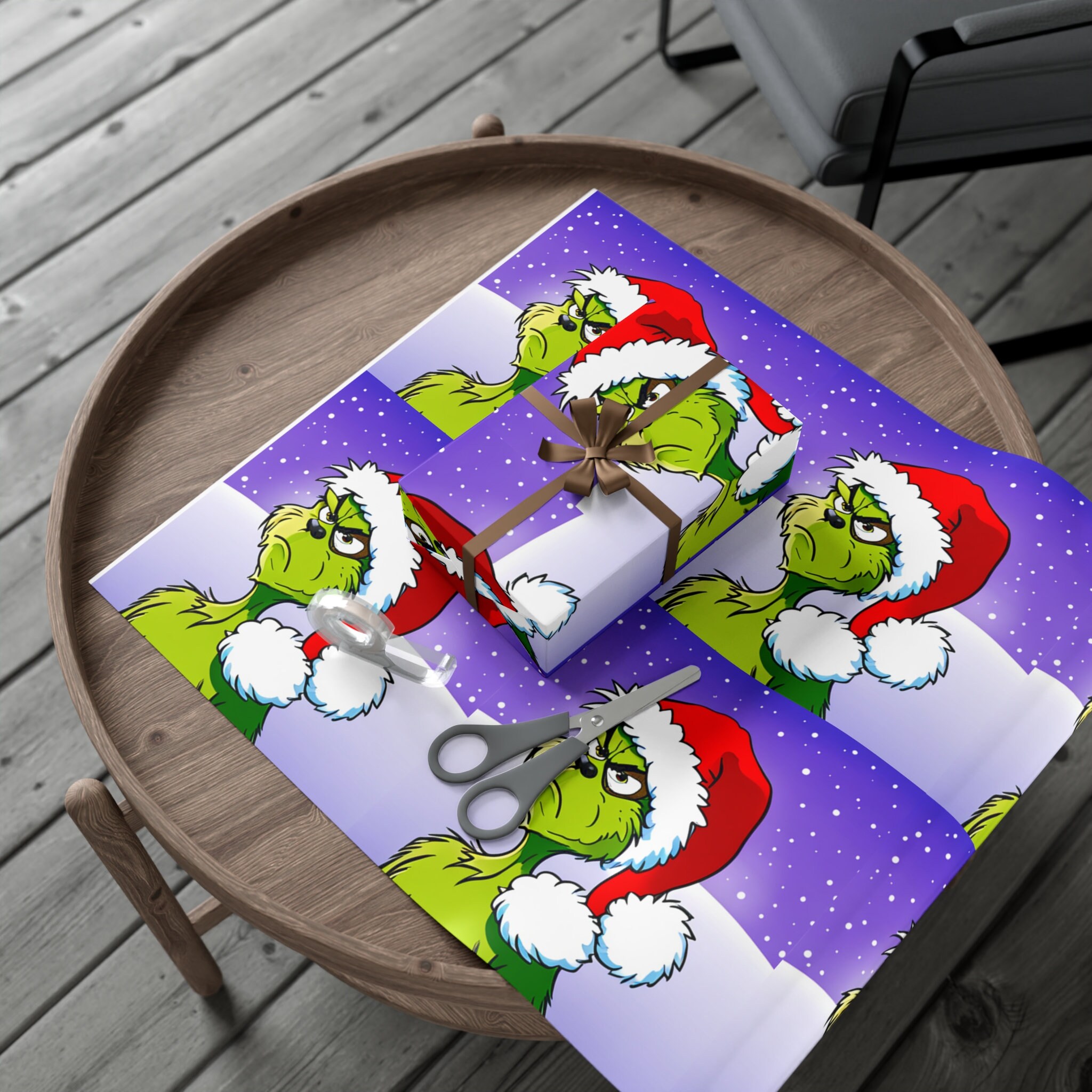 Whimsical Grinch Gift Wrap Add Mischief to Your Presents - Etsy