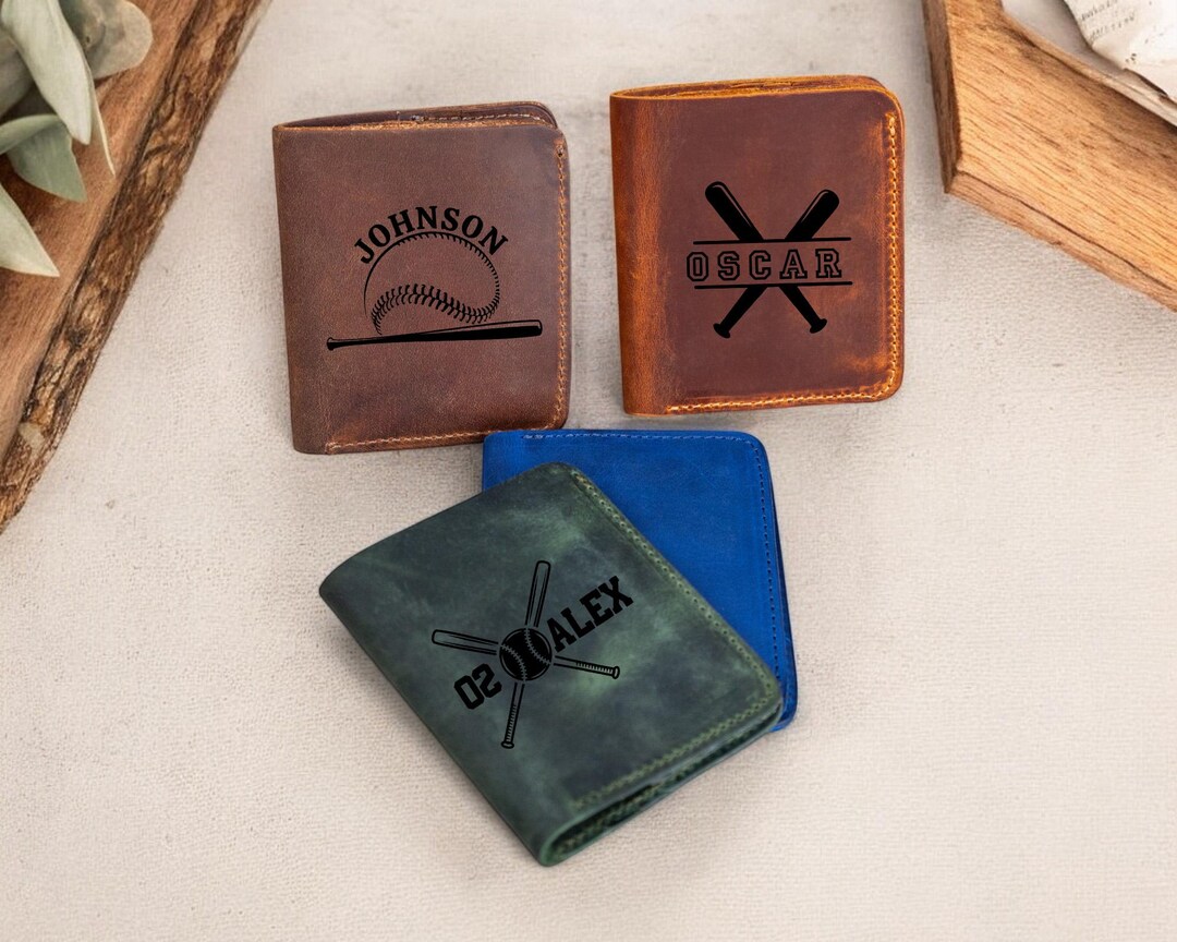 Personalized Full Grain Leather Wallet, Laser Engraved Gift - Etsy