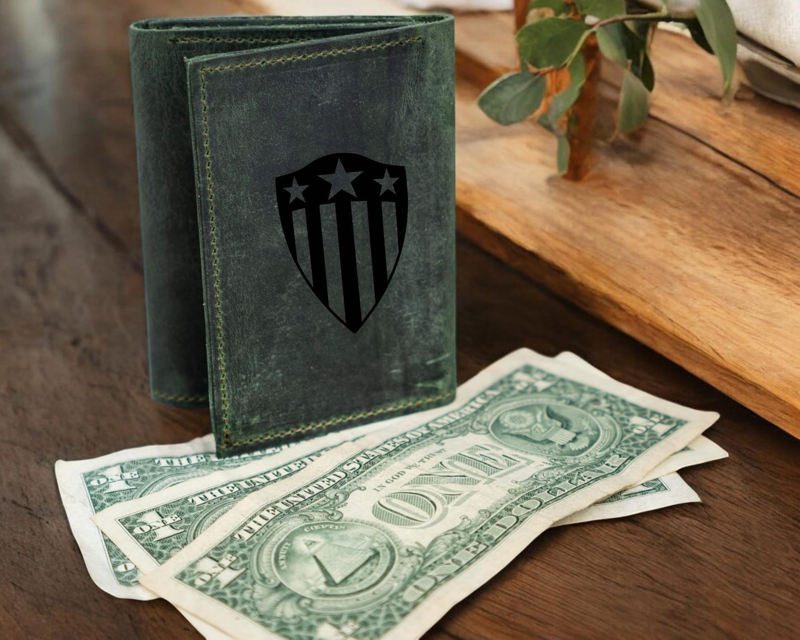 Custom Leather Trifold Wallet, Engraved Superhero Design, Marvel Gift ...