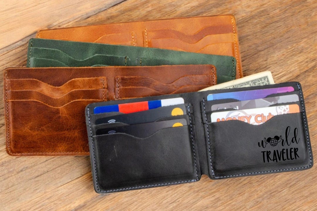 Personalized Leather Disney Wallet for Men, Custom Mickey Mouse Gift - Etsy