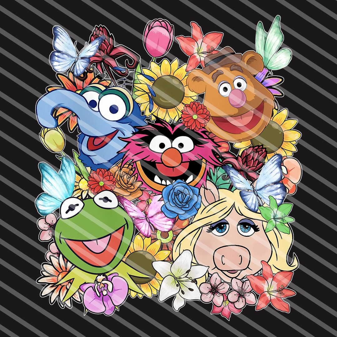 The Mupp Characters Floral Png File the Mupp Character Flower - Etsy ...