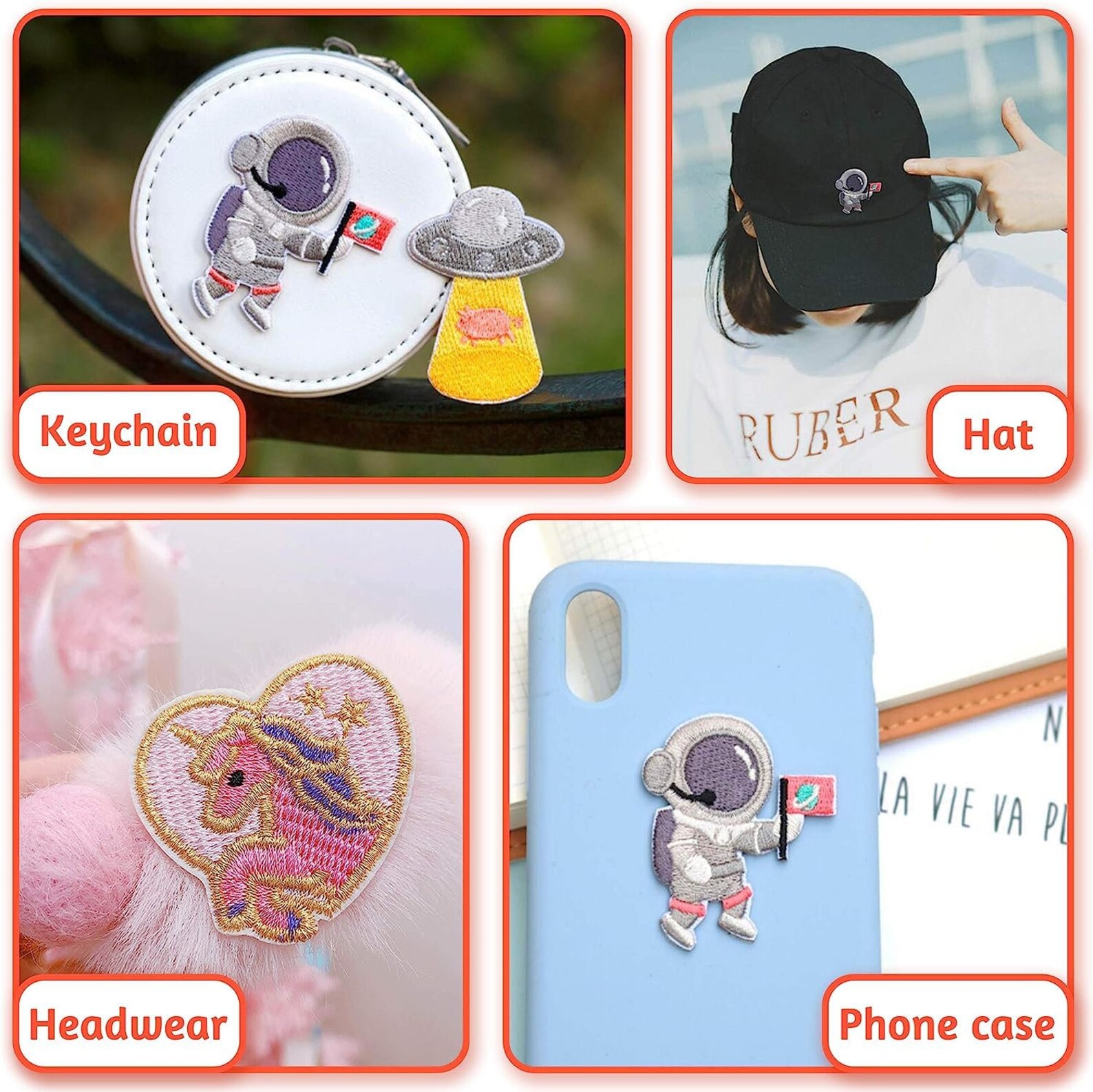 NASA Space Colorful Spaceship Patch Iron on Sew on Patch, Cool Cute Patch Embroidered Applique ...