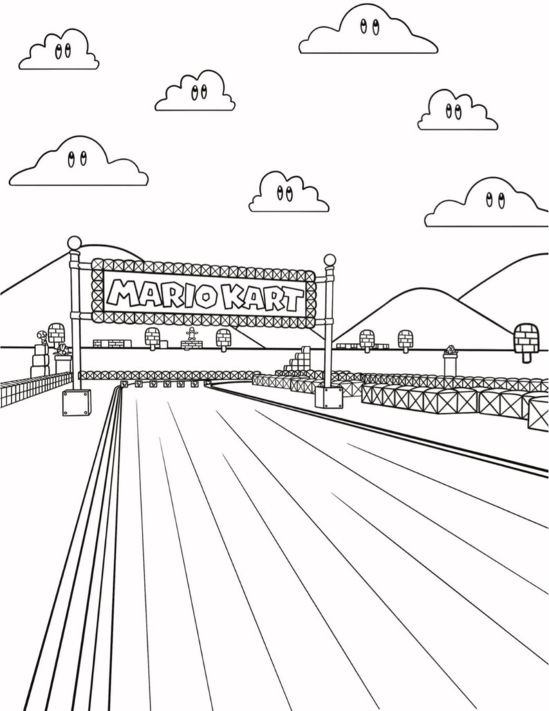 23 Super Mario Bros Inspired Coloring Pages for Kids | Digital Download ...