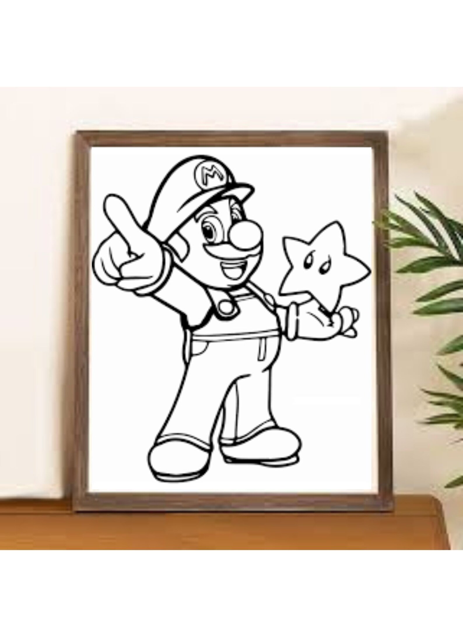 Mario Coloring Page Digital Download Super Mario Bros - Etsy