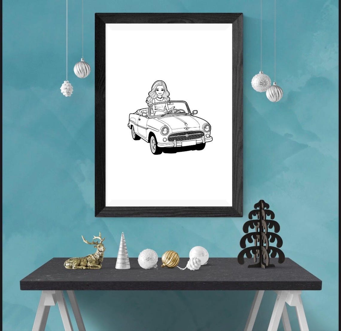 Printable Barbie Driving Coloring Page - Etsy Canada