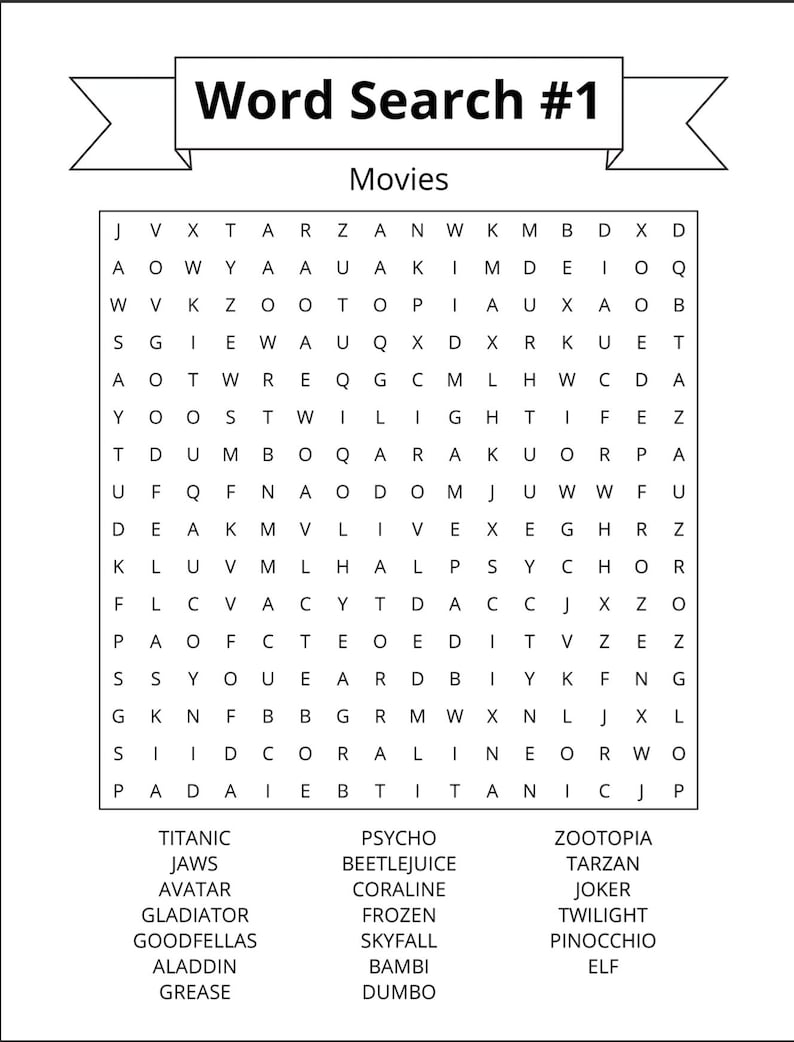60 Word Search Puzzles | 75 Page Printable Activity Book Solutions ...
