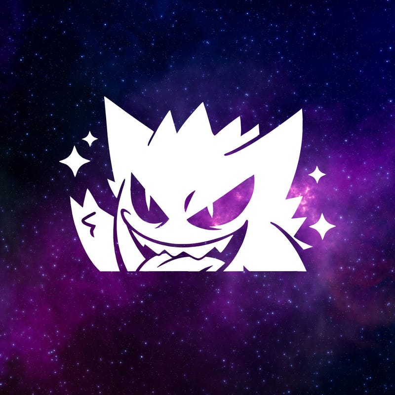 Holographic sticker gengar - Etsy México