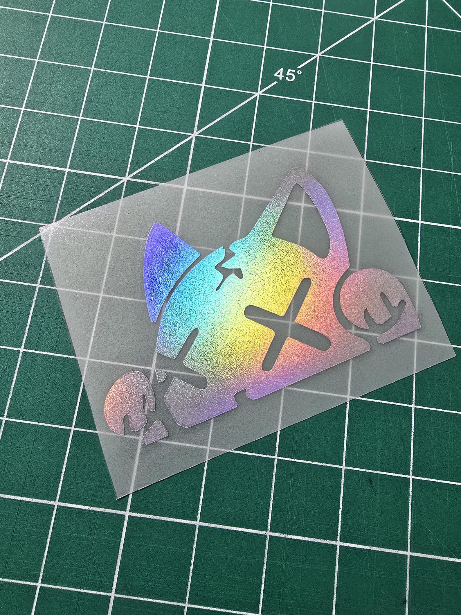 Anime Cat Peeker Vinyl Decal | JDM Car Window Sticker | Cute Ghost Cat ...