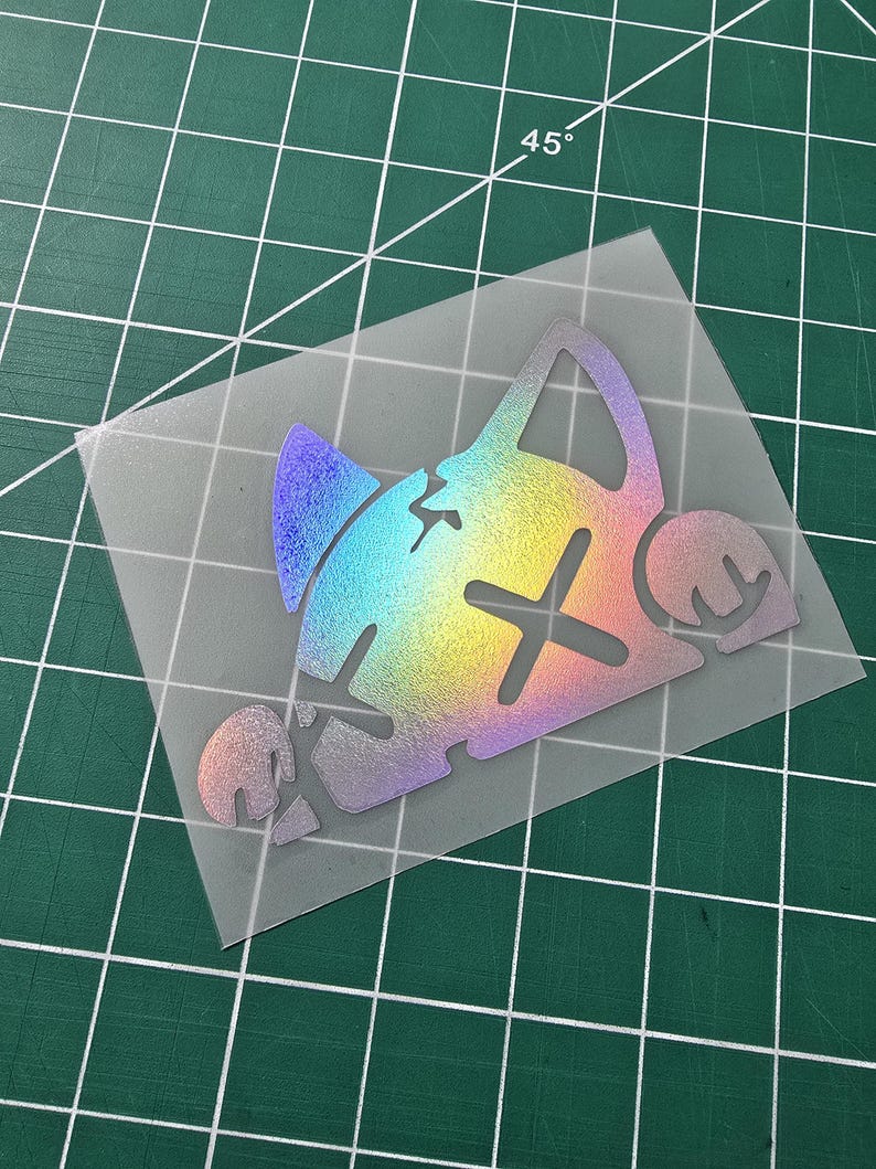 Anime Cat Peeker Vinyl Decal | JDM Car Window Sticker | Cute Ghost Cat ...