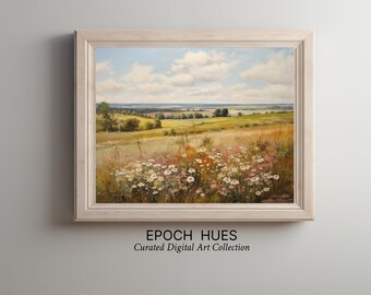 Rustic Cabin Landscape Digital Painting, Forest Scenery Download ...