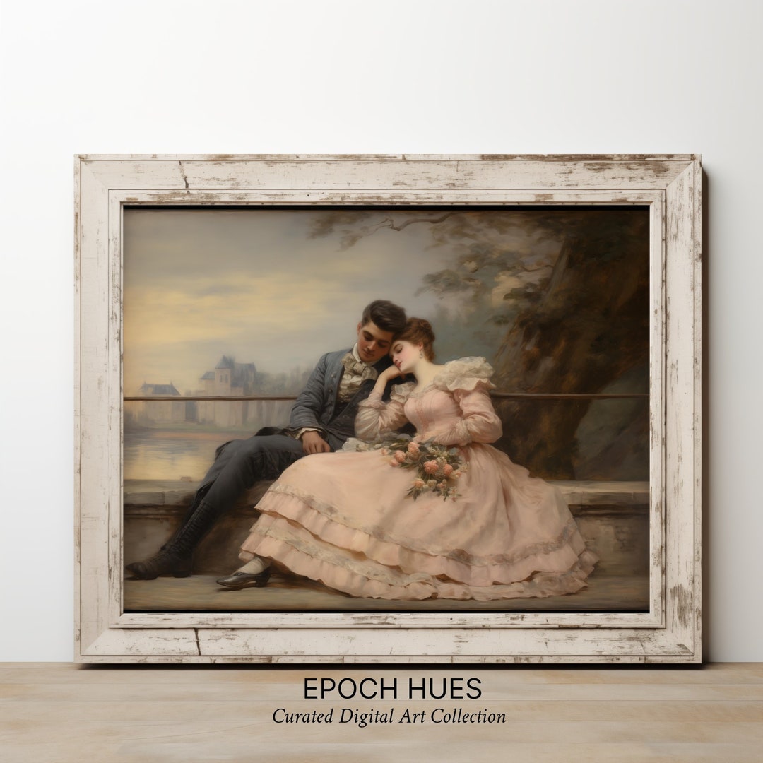 Romantic Vintage Painting Digital Download, Classic Artwork, Victorian ...