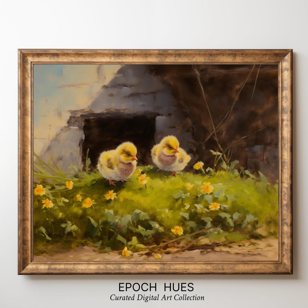 Cute Baby Chicks Print, Farmhouse Decor, Animal Art, Digital Download ...