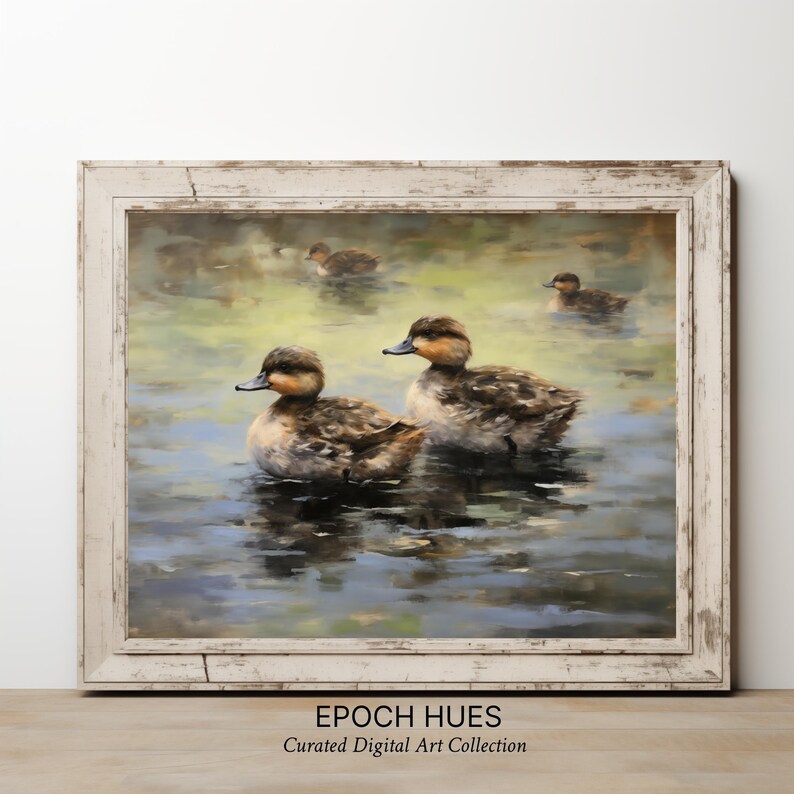 Watercolor Ducks Print, Digital Download, Nature Wall Art, Bird ...