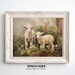 Charming Woodland Lambs Digital Art Print, Cute Baby Sheep Nursery Wall ...