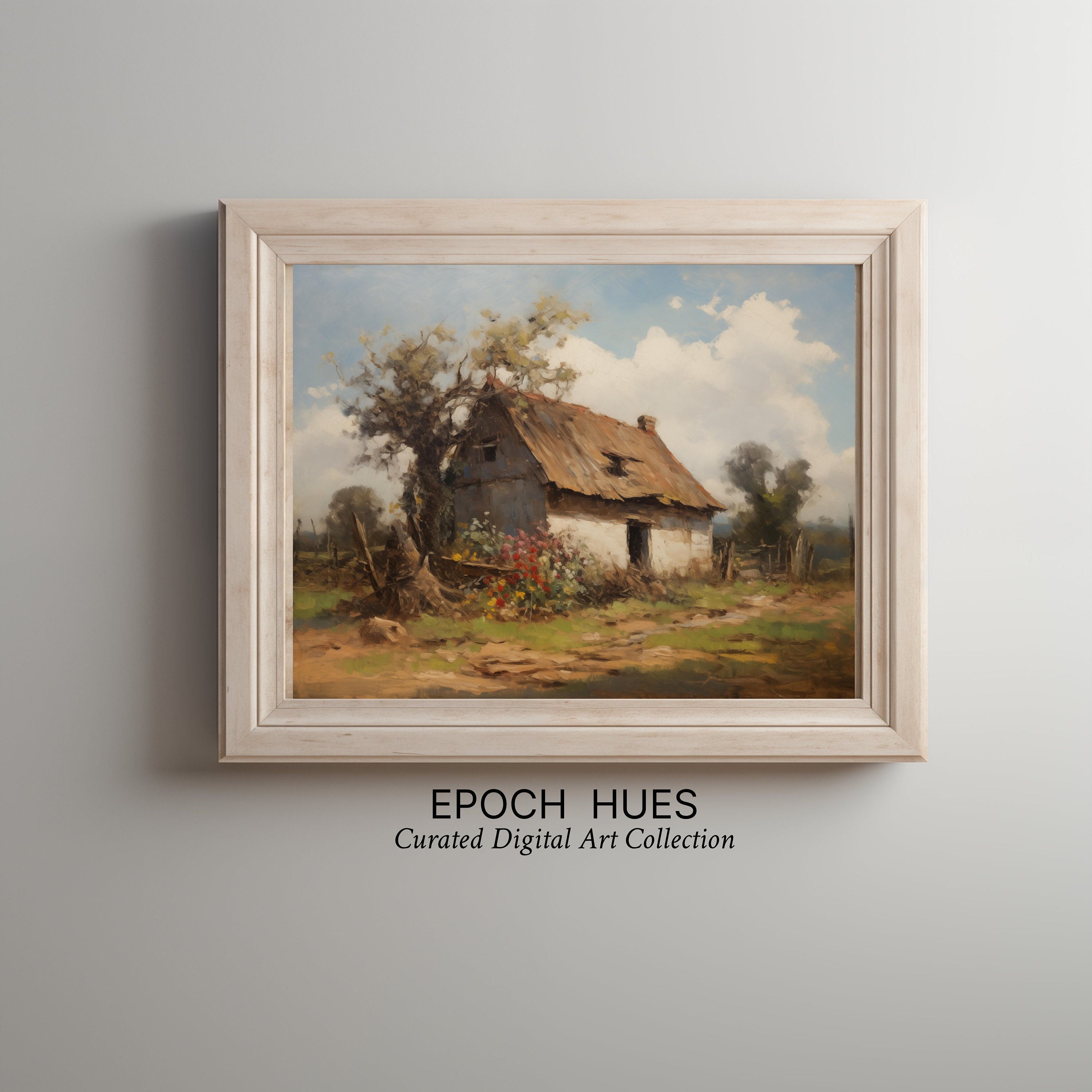 Rustic Countryside Landscape Digital Download, Vintage Farmhouse ...