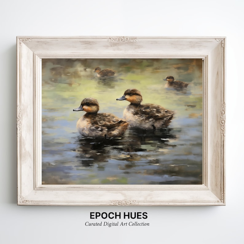 Watercolor Ducks Print, Digital Download, Nature Wall Art, Bird ...