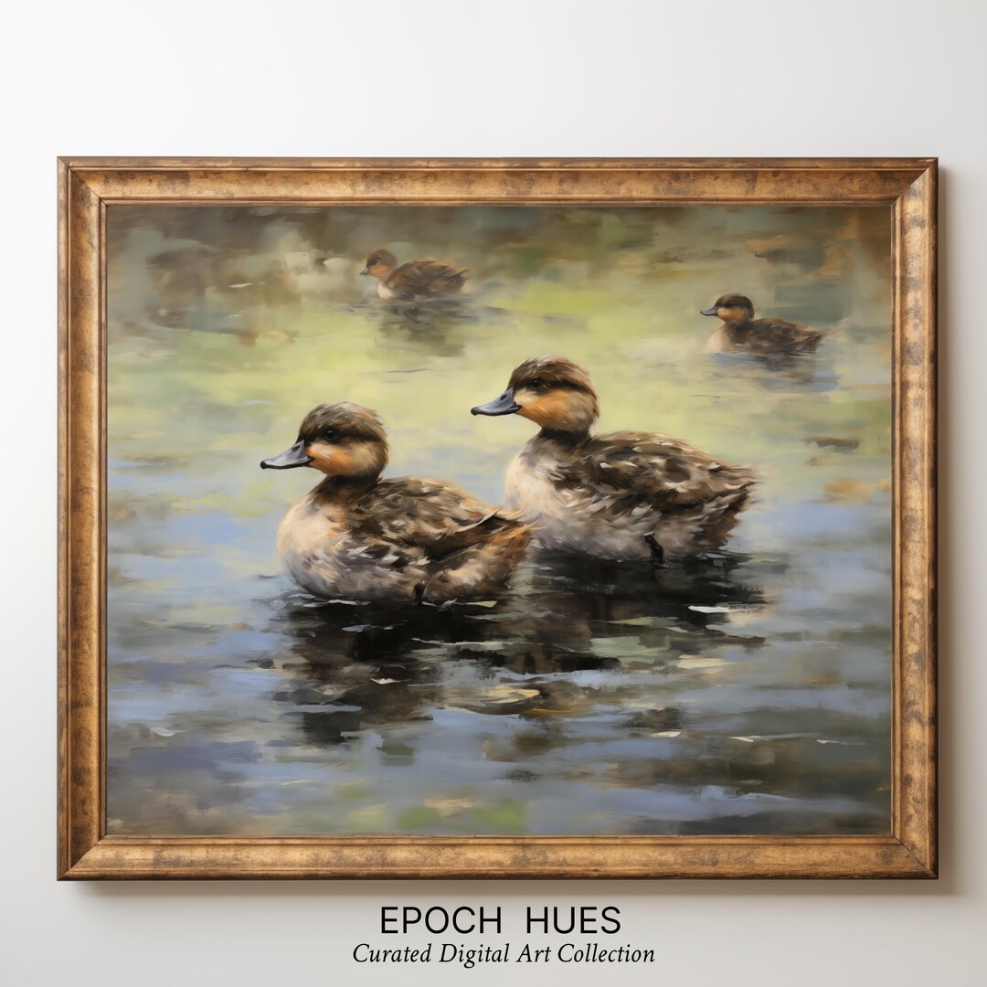 Watercolor Ducks Print, Digital Download, Nature Wall Art, Bird ...