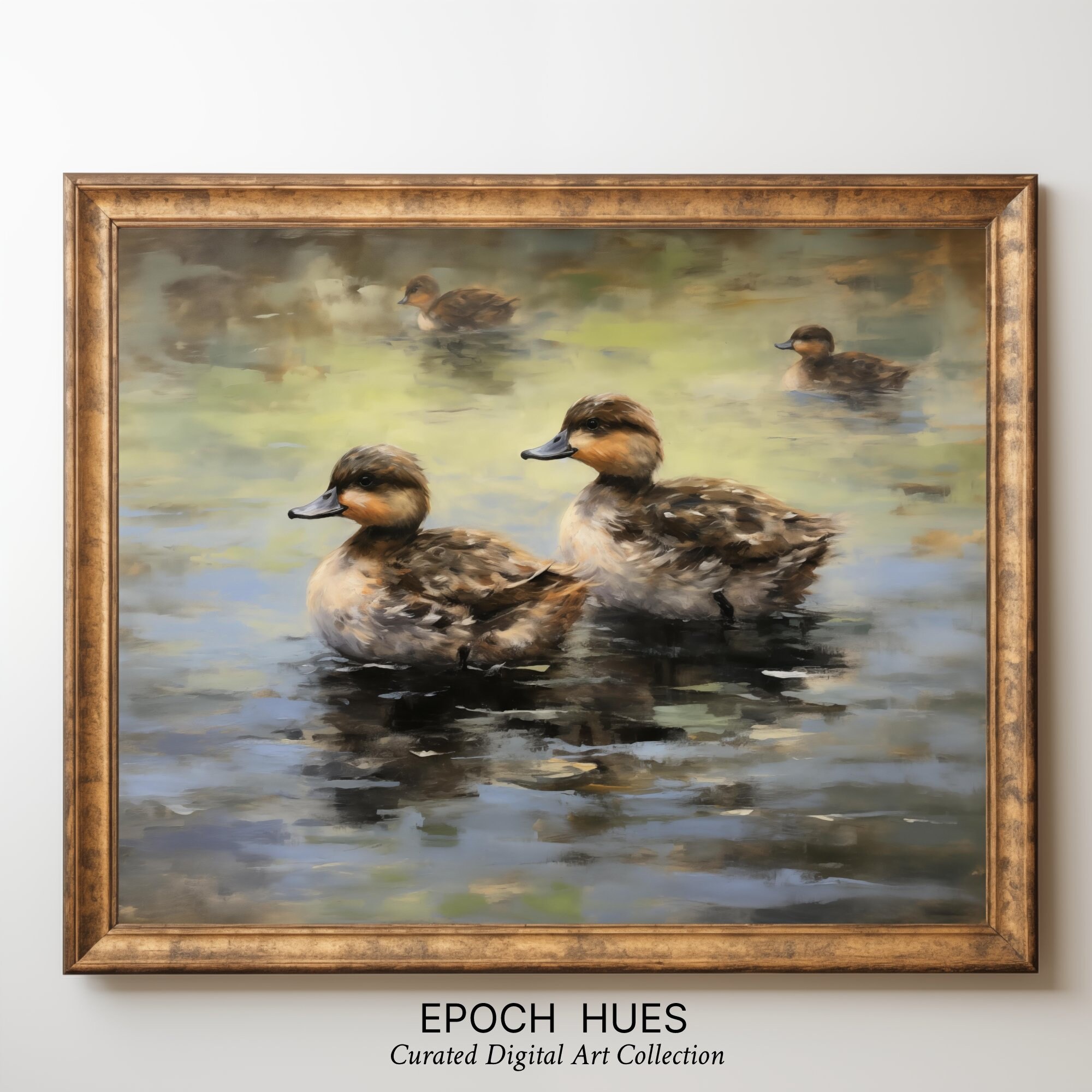 Watercolor Ducks Print, Digital Download, Nature Wall Art, Bird ...