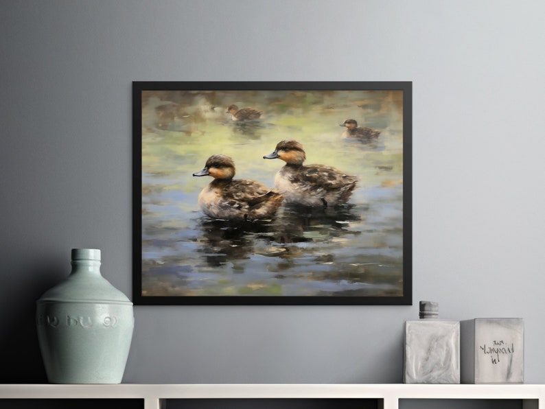 Watercolor Ducks Print, Digital Download, Nature Wall Art, Bird ...