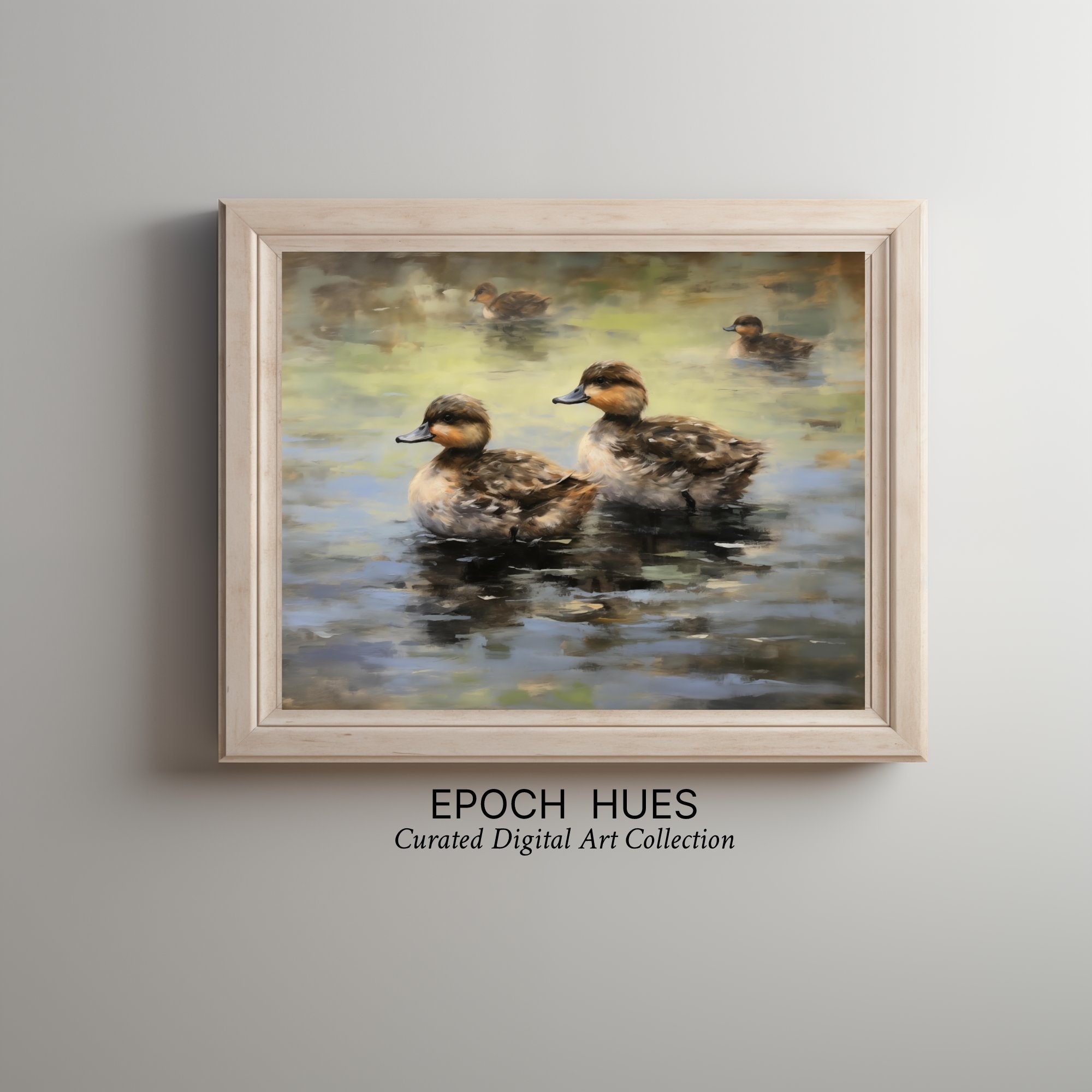 Watercolor Ducks Print, Digital Download, Nature Wall Art, Bird ...