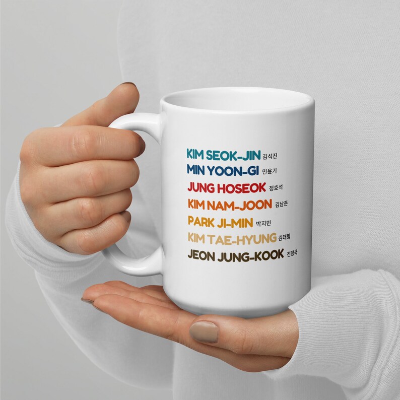 BTS K-POP Mug Names - Etsy