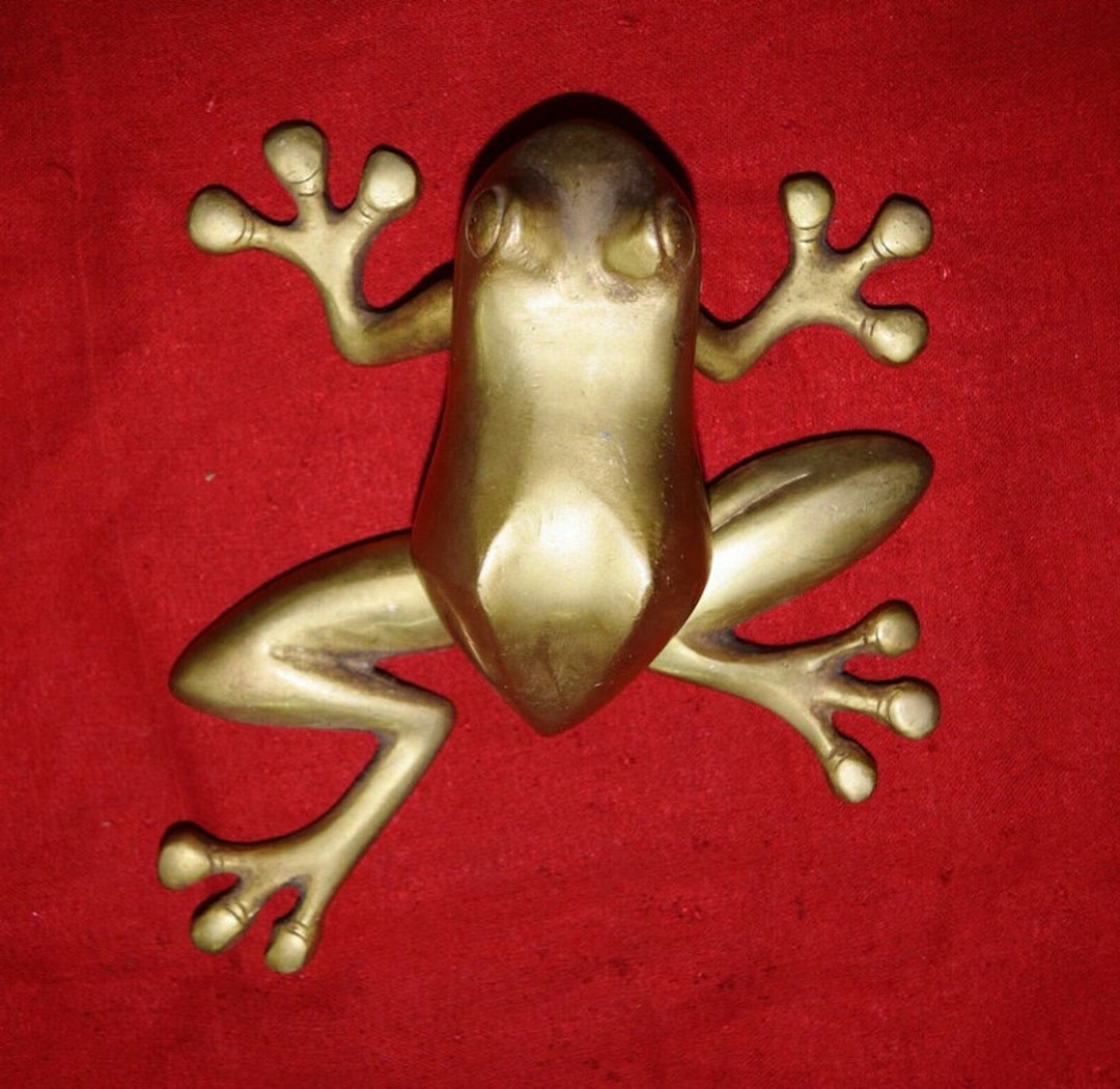 Frog Idol Main Door Knocker Brass Amphibian Toad Baby Room Door Bell ...