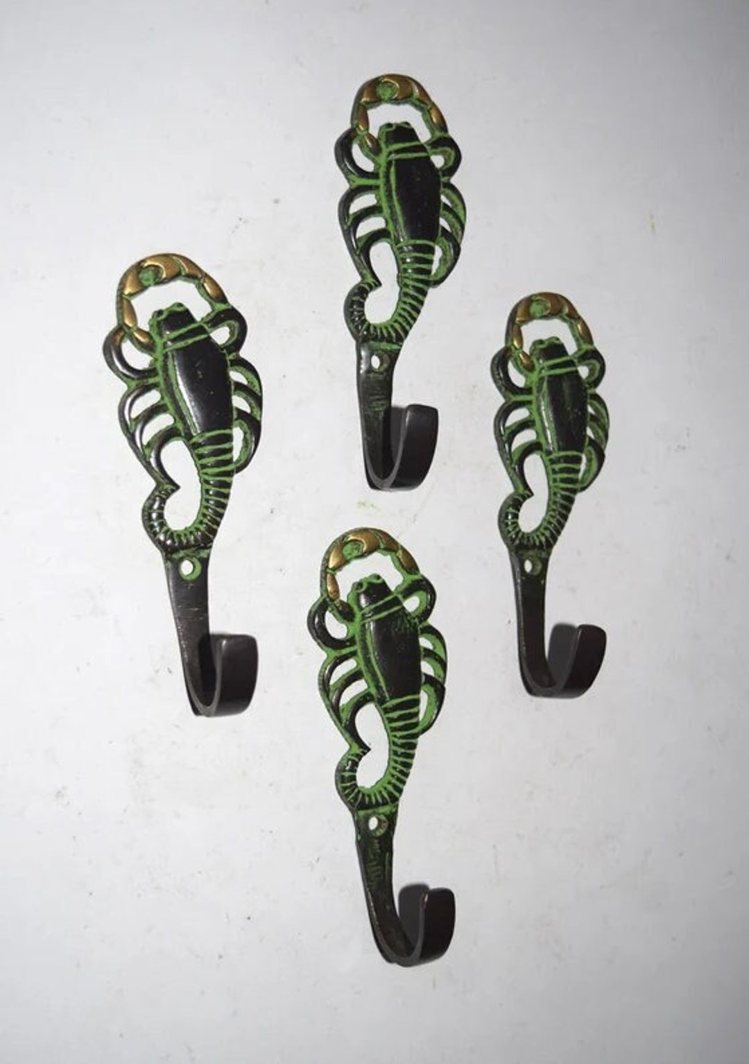 Fat Tail Scorpion Design Bathroom Wall Clothes Hanger Brass Emperor ...