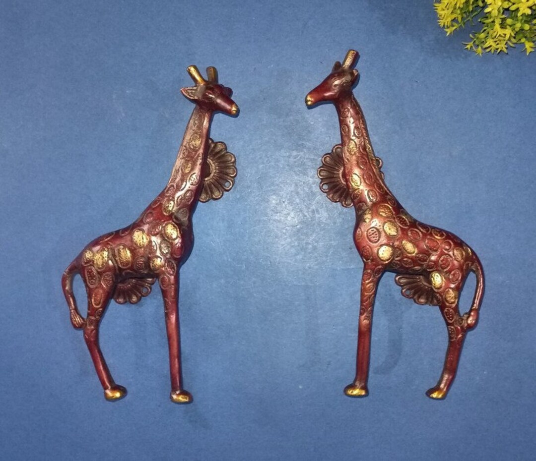 Northern Giraffe Design Handles for Out Door Accessories Brass Door ...