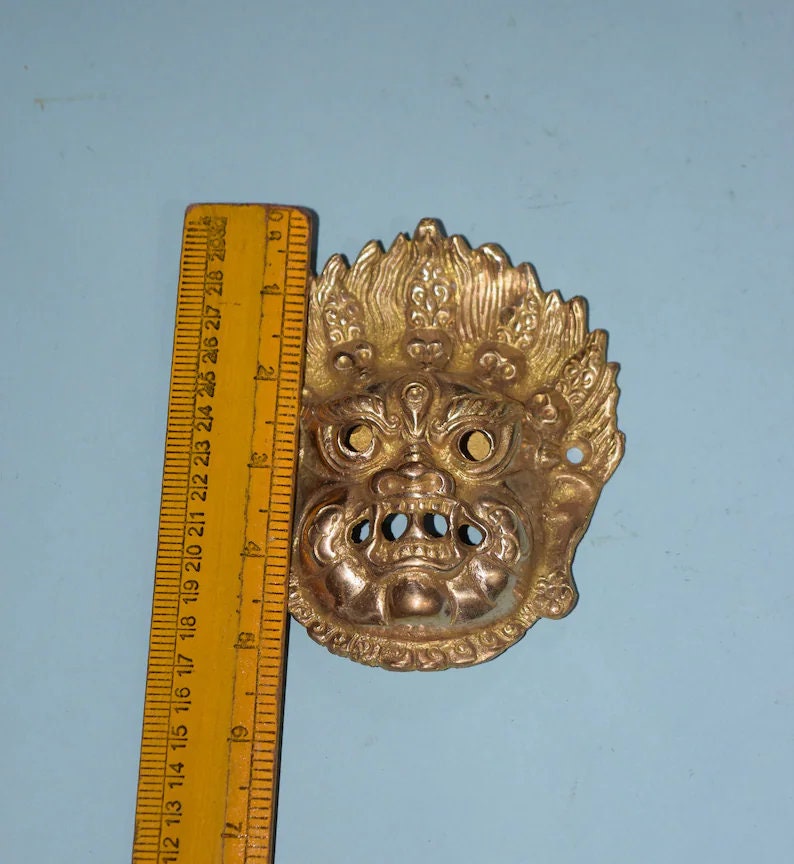 Brass Devil Face Outdoor Wall Decor Bhairava Face Design Wall Mounted ...