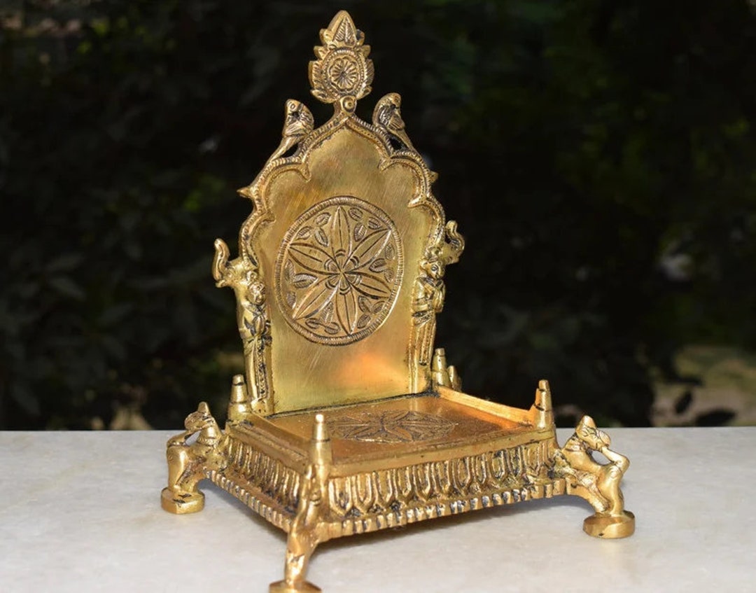 Brass Kingdom Throne Greek Deity Temple Religious God Seat Chowki - Etsy