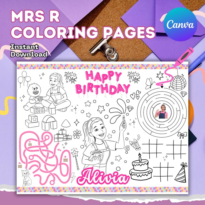 Ms Rachel Coloring Pages - Etsy