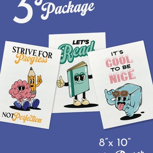 Illustrated Posters/prints for Teachers Classrooms With Classic Retro ...