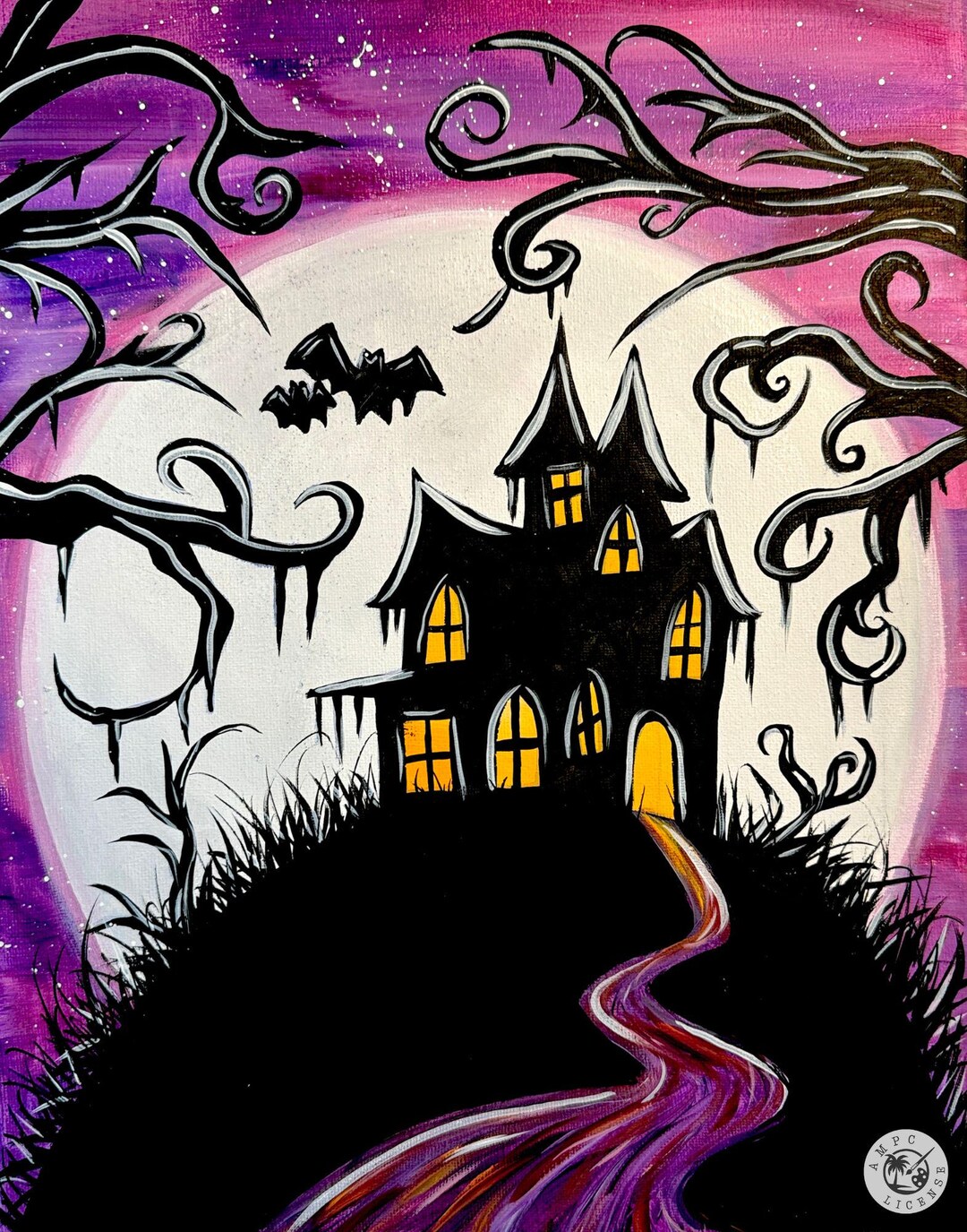 Haunted House Canvas Tracer- Enter If You Dare-digital Download- Fall ...