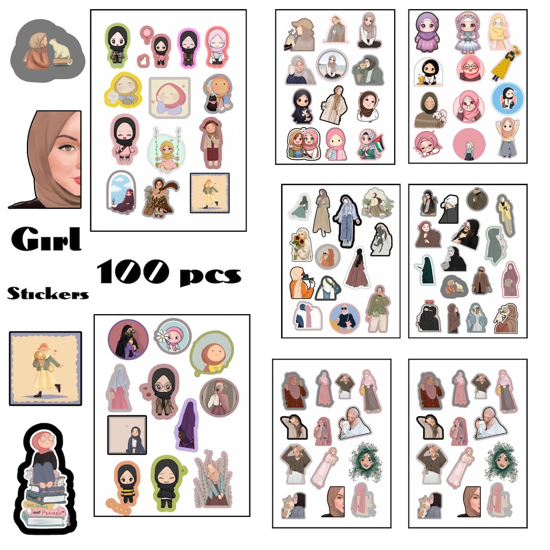 Islamic Goodnotes Stickers, Islamic Digital Planner Stickers, Hijab ...