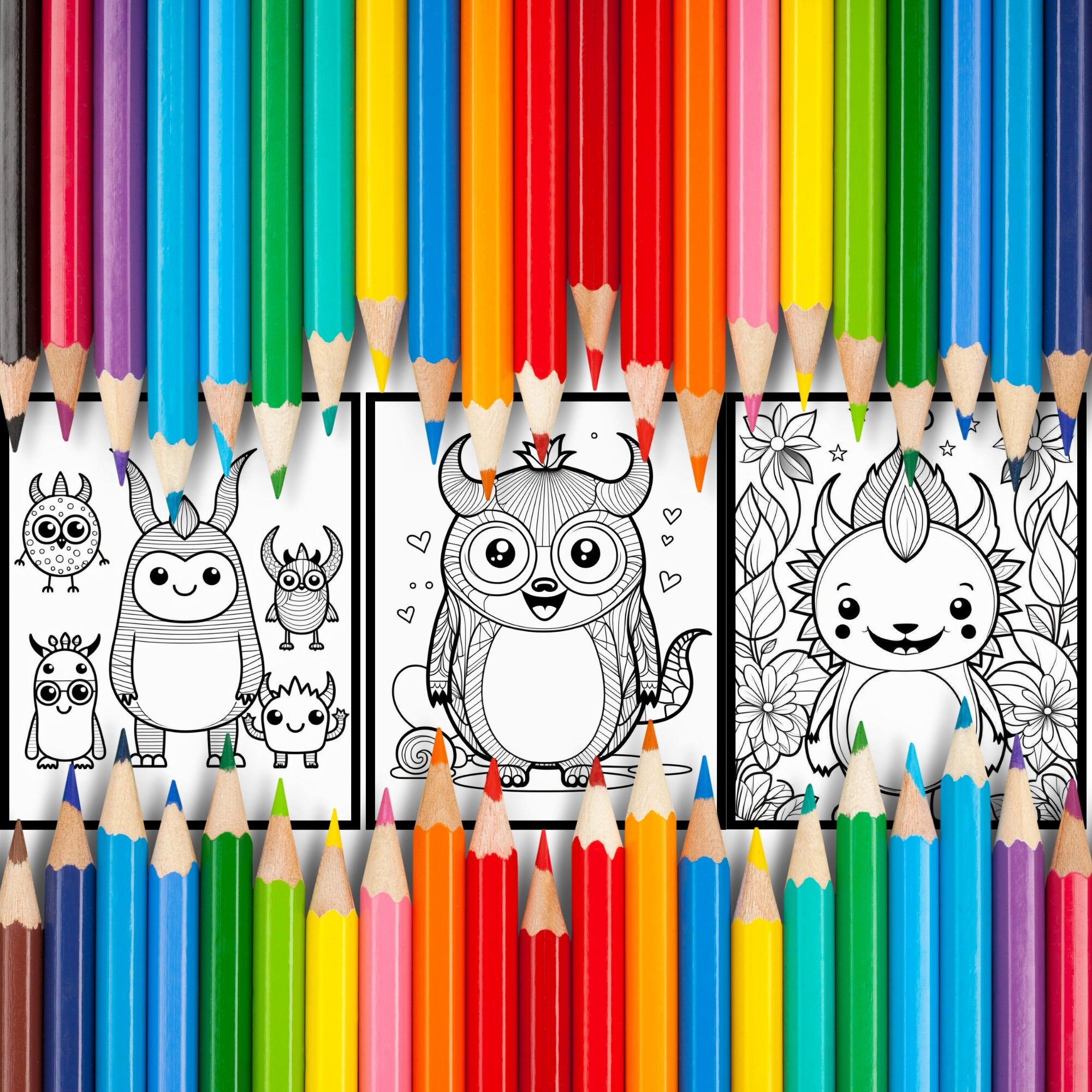 Monster Coloring Pages, Monster PDF, Monster Printables, Monster ...