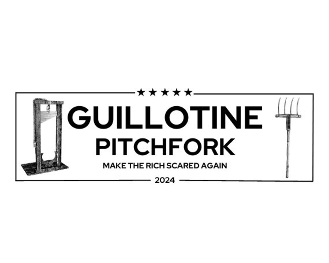 Guillotine Pitchfork Bumper Sticker- 2024 - Etsy