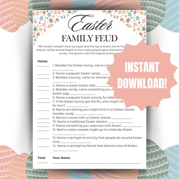 Easter Family Feud - Etsy