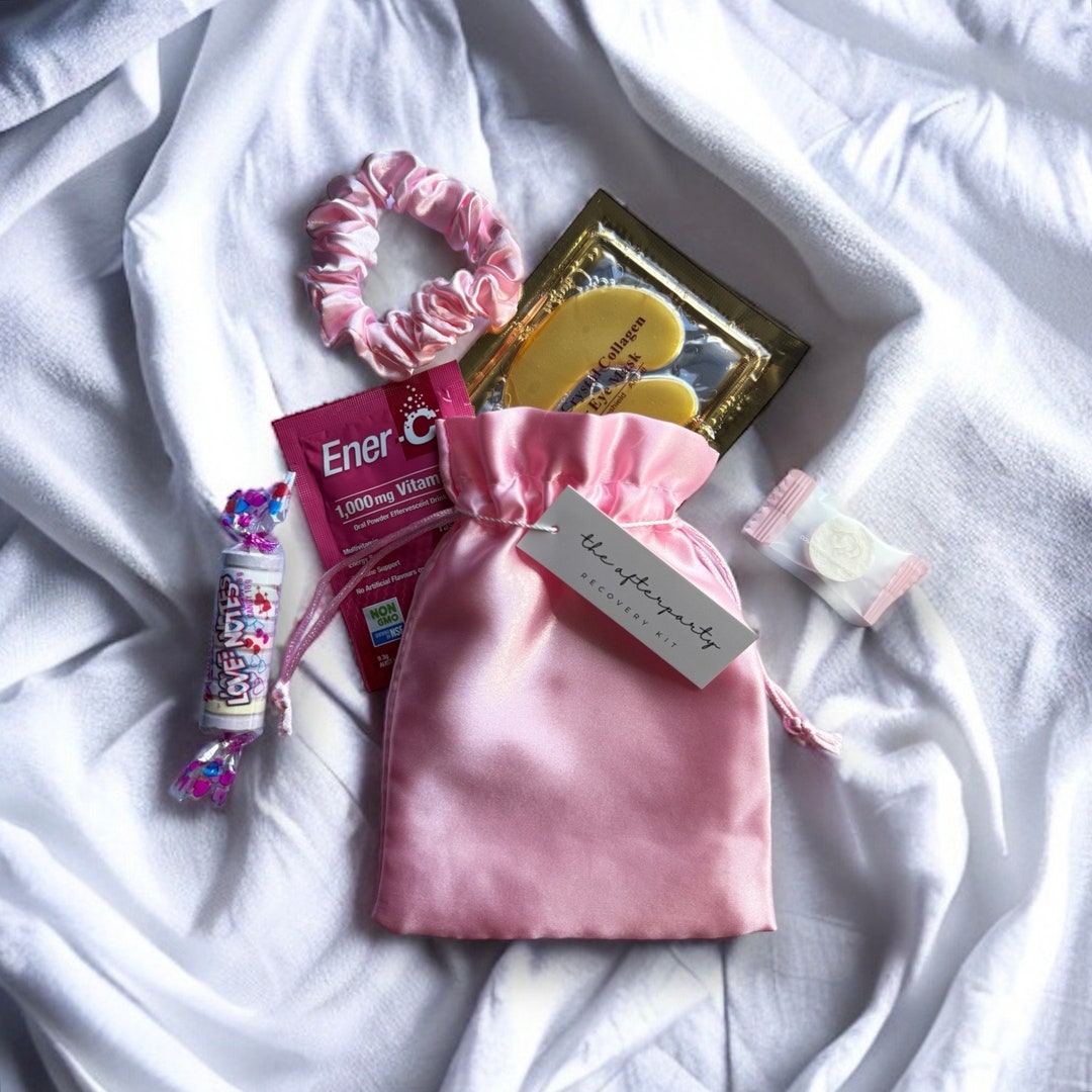 Pre-filled Afterparty Recovery Kit, Hangover Kit, Satin, Bachelorette ...