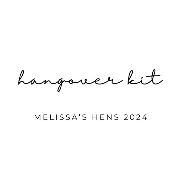 Hen Party Hangover Recovery Kit - Etsy