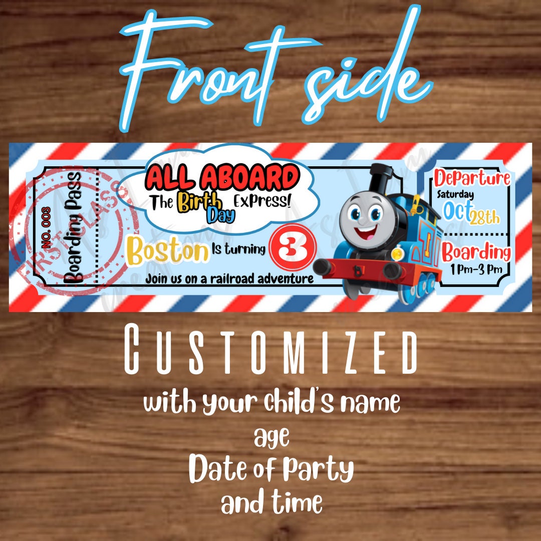 Thomas the Train Invitations digital Template - Etsy